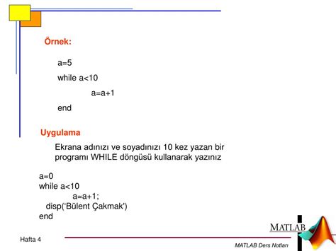 PPT Matlab Ders Notları PowerPoint Presentation free download ID