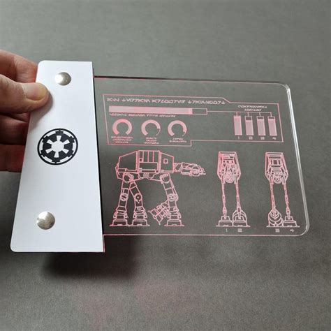 At At Datapad Illuminated Star Wars Led Acrylic Edge Lit Prop