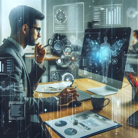 Photo Realistic As Social Media Analyst Developing Predictive Analytics