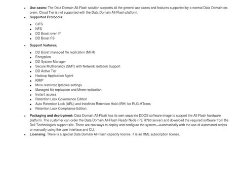 Data Domain All Flash Summary Dell Powerprotect Data Domain All Flash Ready Node Dell