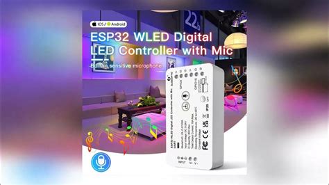 gledopto esp32 wled led controller with mic diy music dynamic modes for