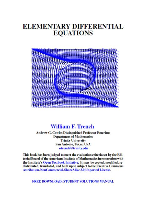 Elementary Differential Equations Free Ebooks Of It Booksofall