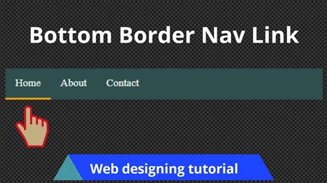 How To Create Bottom Border Nav Links Bottom Border Link Future
