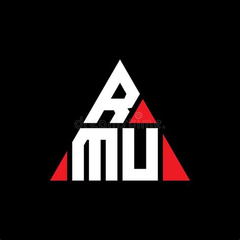 Rmu Triangle Letter Logo Design With Triangle Shape Rmu Triangle Logo Design Monogram Stock