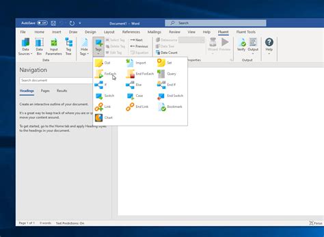 Creating A Template In Word With Sql Data Fluent Docs