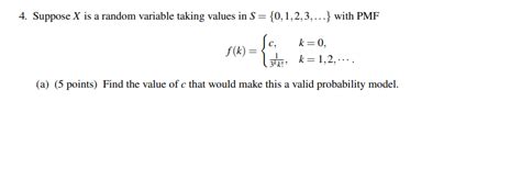 Solved Suppose X ﻿is A Random Variable Taking Values In