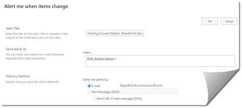 Sharepoint Alerts Create And Manager Alerts In List Or Library Spguides