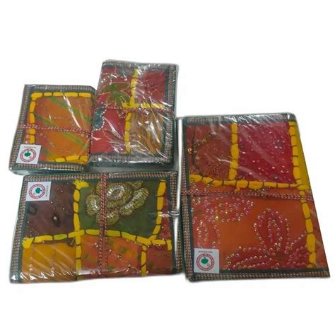 Soft Bound Kolomkari Fabric Patchwork Handmade Diary Set Paper Size A4 At Rs 160 Set In Jaipur