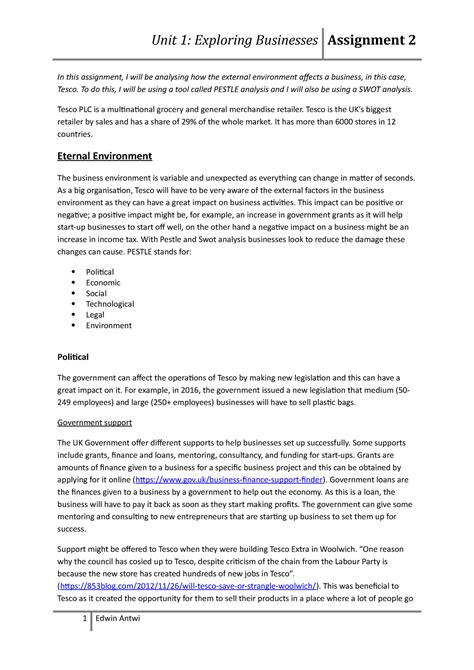 assignment 2 unit 1 exploring business 2 in this assignment i will