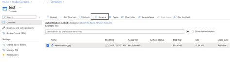 Renaming Blob Functionality In Storage Now Missing Microsoft Qanda