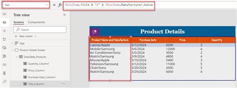 update data table in power apps with examples