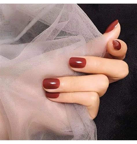 Bohend 보헨드 퓨어 짧은 반짝이는 아크릴 네일 팁 일리 사용 여성 이트 파티 팁레드 티몬