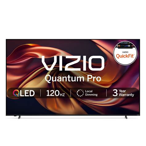 Vizio 75 Class Quantum Pro Series Qled Smart Tv Quickfit® Compatible
