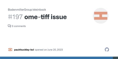 ome tiff issue · issue 197 · bodenmillergroup steinbock · github