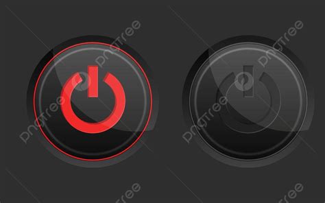 Flat Toggle Switch With Onoff Buttons Isolated Round Start Shape Vector Round Start Shape Png