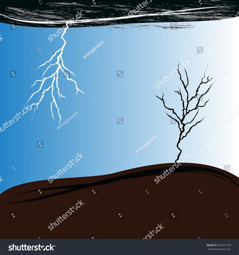 Dry Tree Storm Stock Vector Royalty Free 463613159 Shutterstock
