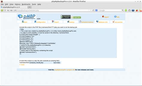 Phpmybackuppro A Web Based Backup Application For Mysql Unixmen