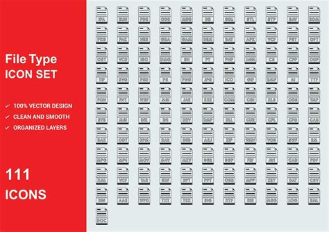 File Type Icon Set 34457744 Vector Art At Vecteezy
