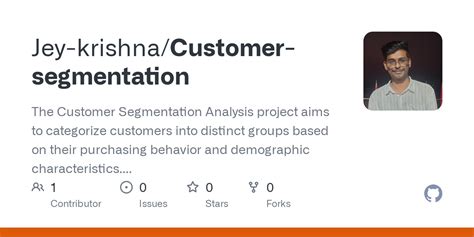 Github Jey Krishna Customer Segmentation The Customer Segmentation Analysis Project Aims To