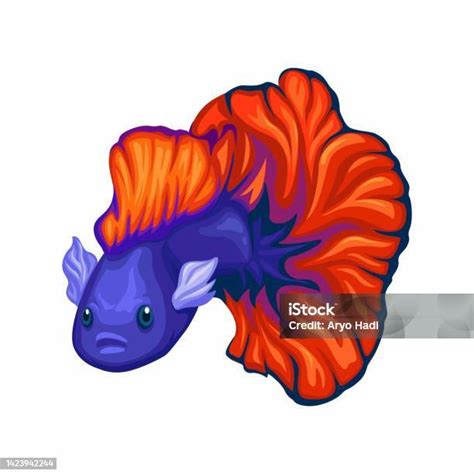 물고기와 싸우는 샴 아시아 이국적인 물고기 종 일러스트 벡터 가축에 대한 스톡 벡터 아트 및 기타 이미지 가축 공격성 귀여운 Istock