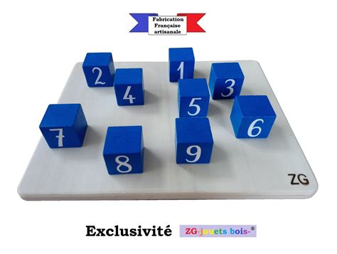 Blocs De Corsi 9 Cubes Matériel Test Enfants Cube Memory Test Wooden Plates