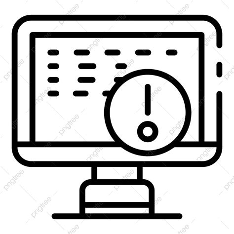 Hacking Computer Icon Outline Vector Style Phishing Fraud Png And