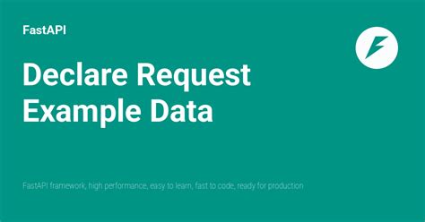 Declare Request Example Data Fastapi