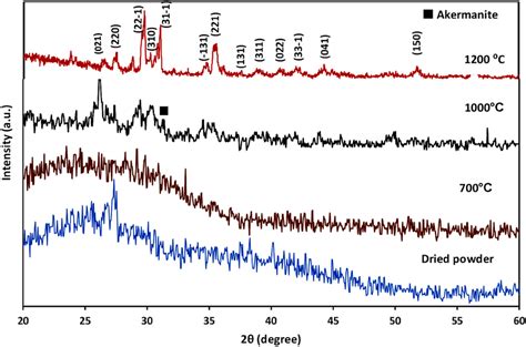 X Ray Diffraction Patterns Of The Synthetic Diopside After Heating At Download Scientific