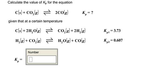 Solved Calculate the value of Kp for the equation 2 g 근 Chegg com