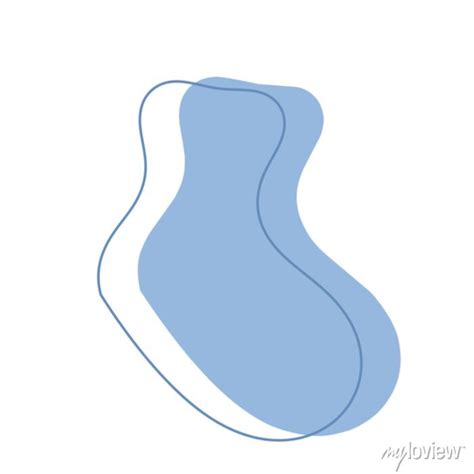 Aesthetic Blob With Line Art Blob Clipart Blob Png Abstract • Wall Stickers Form Style Flat