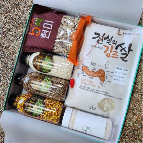벼꽃농부 전설약곡 전설의쌀 4종 잡곡 구운소금 선물세트참드림2kg강황찰보리400g볶은 홈플러스 택배배송
