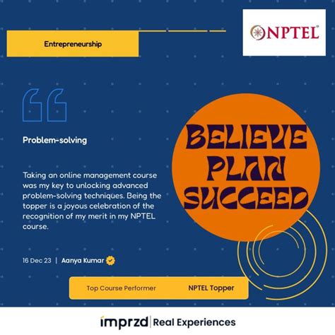 Aanya Kumar On Linkedin Nptel