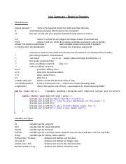 Java Summary Docx Java Summary Ready To Program Miscellaneous Import Java Awt This Is The