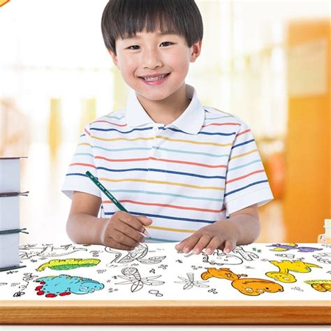 300cm 그리기 종이 어린이 diy 낙서 만화 테마 장면 그림 색칠 종이 롤 아이 학습 교육 장난감 학습 및 교육