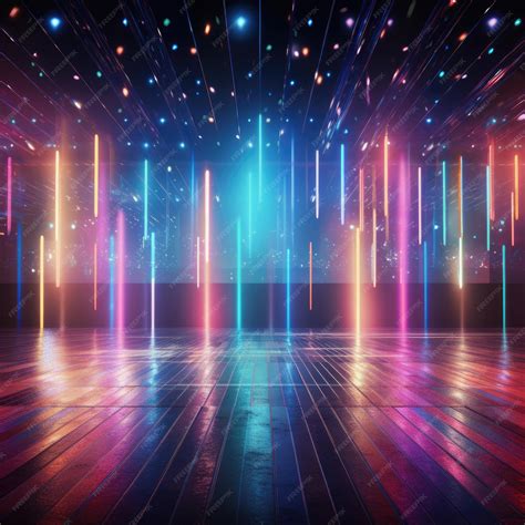 Premium Photo Unfocused Entry Disco Colors With Spotlights