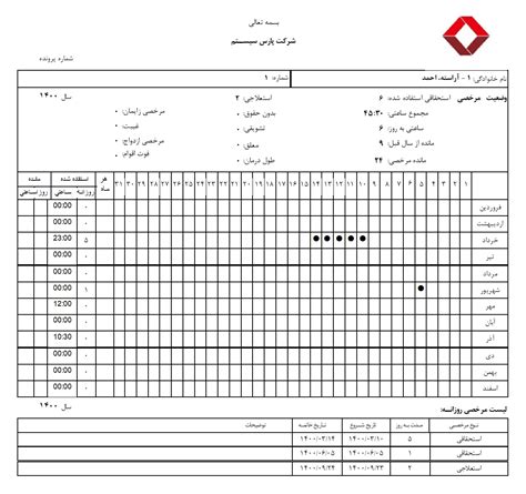 نرم افزار مرخصی و ماموریت چاپار سیستم