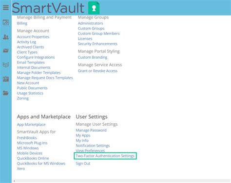 Setting Up Two Factor Authentication 2fa Smartvault