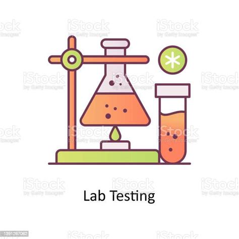 실험실 테스트 벡터 채워진 개요 아이콘 디자인 그림 흰색 배경 Eps 10 파일에 의료 및 실험실 장비 기호 건강 진단에 대한 스톡 벡터 아트 및 기타 이미지 Istock