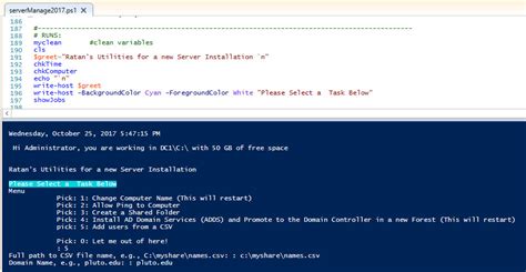 Powershell Automation Of Server Tasks
