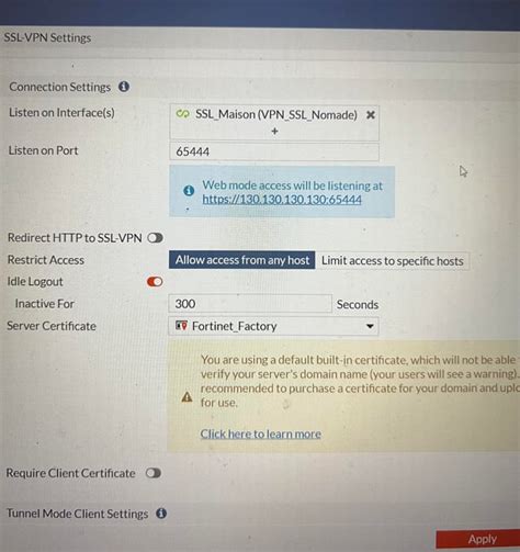 Ssl Vpn In A Loopback Doesnt Work Rfortinet
