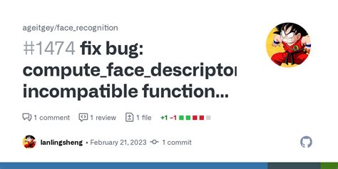 Fix Bug Computefacedescriptor Incompatible Function Arguments By