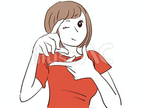 写真を撮影するポーズをとる女性3イラスト No 2061722｜無料イラスト・フリー素材なら「イラストac」