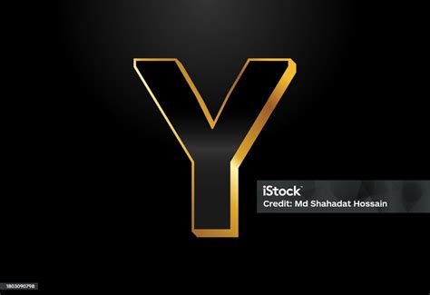금색과 검은 색 알파벳 Y 우아한 골드 컬러 알파벳 벡터 일러스트 레이 션 0명에 대한 스톡 벡터 아트 및 기타 이미지 0명 3차원 형태 금 금속 Istock
