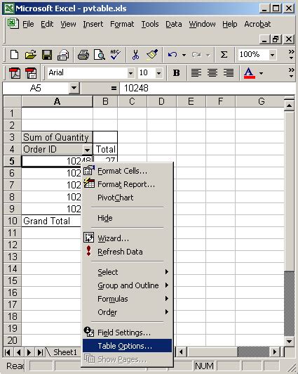 Ms Excel Do Not Save Data With Table Layout In A Pivot Table