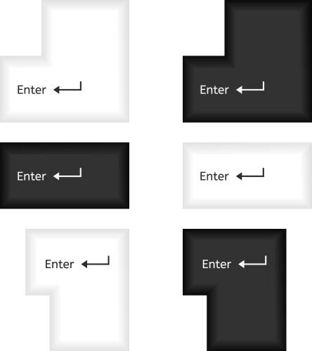Black Computer Keyboard Keys Buttons 3d Icon Set Vector Image