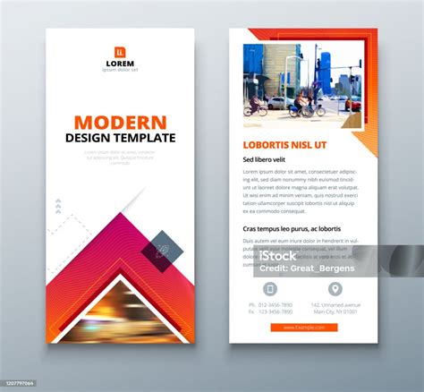 사각형 모양의 레드 Dl 플라이어 디자인 Dl 전단지를위한 기업 비즈니스 템플릿 크리에이티브 컨셉 플라이어 또는 배너 레이아웃 세트 Gb075 A4 용지에 대한 스톡 벡터