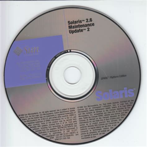 Solaris V26 Maintenance Update 2 Sparc 704 6250 10 Sun
