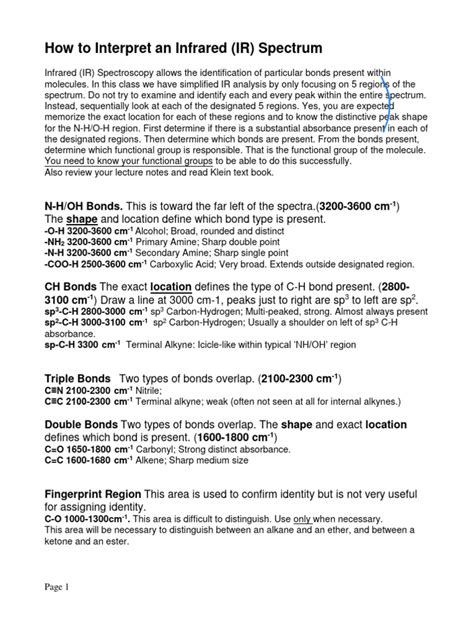 2230l 08 Ir Spectra Interpretation Pdf Alkene Amine
