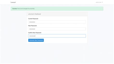 How To Generate New Password In Laravel