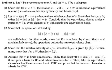 solved problem 2 let v be a vector space over f and let